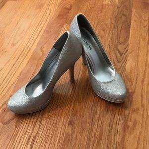 Call It Spring | Shoes | Silver Glitter Heels | Poshmark